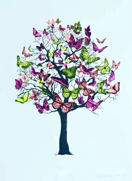 Storno, Anne - Obraz, Reprodukce - Butterfly blossom, 2016,