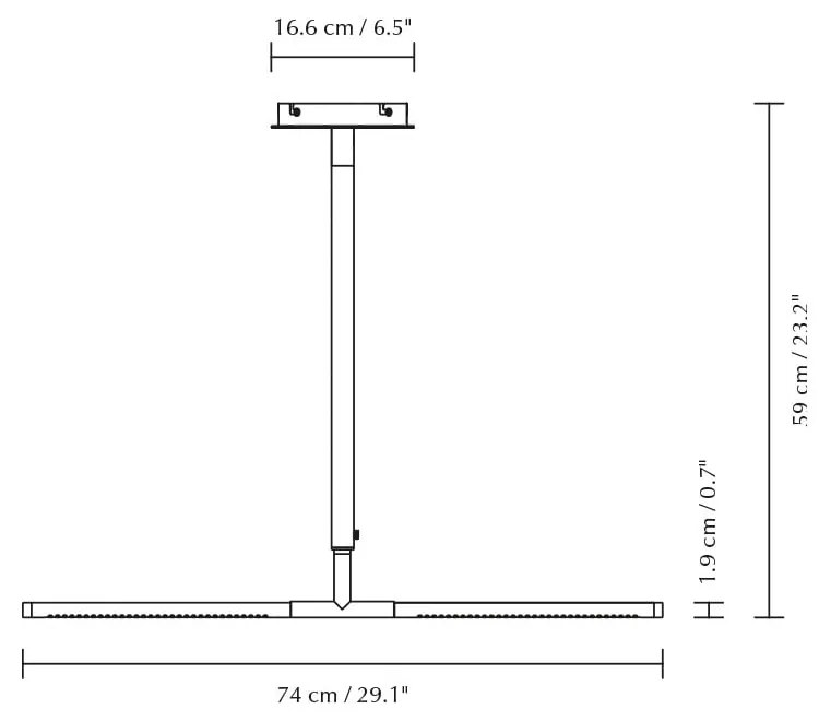Černé kovové LED závěsné svítidlo s kovovým stínidlem Omni Ceiling – UMAGE