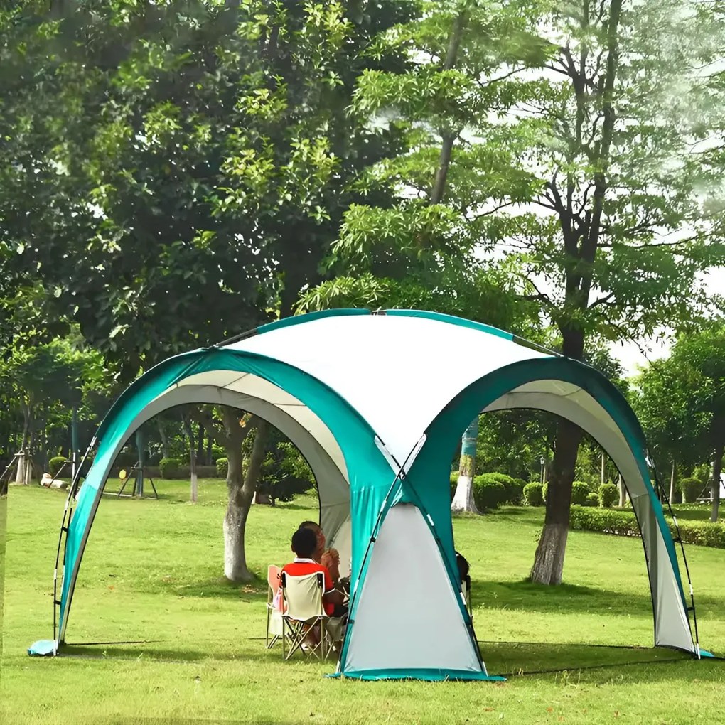 Pavilonový stan YENA s obalem 350x350 cm zeleno-bílý