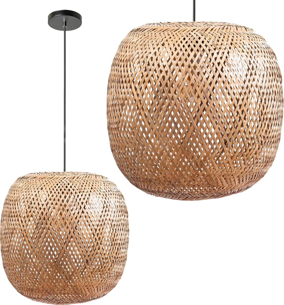 Toolight Natural, závěsné svítidlo 1xE27 APP1326-1CP, přírodní hnědá, OSW-05368