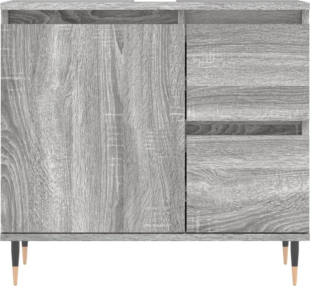 vidaXL 3dílný set koupelnového nábytku kompozitní dřevo [3190219] Barva: Betonová šedá