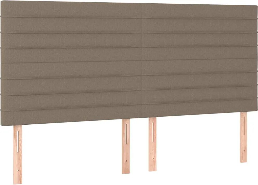 Box spring postel s matrací taupe 200x200 cm textil 3128633