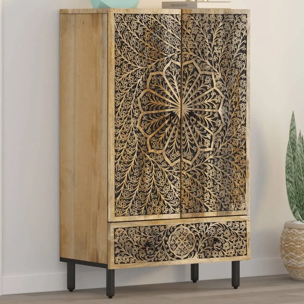 Skříň highboard 60 x 33 x 100 cm masivní mangovníkové dřevo