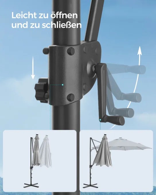 Zahradní slunečník s LED osvětlením GPU047G11