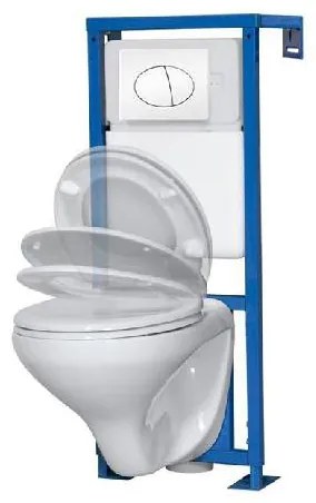 Aplomo WC závěsný komplet White s bílým tlačítkem