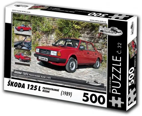 Puzzle č. 32, Škoda 125 L Pravostranné řízení (1989) 500 dílků