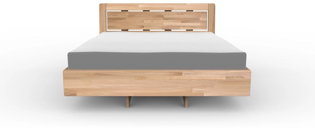 Masivní postel FENIX - Solwo Design Dřevo a odstín oleje: DUB Cink - Olej odstín DO202, Rozměr spací plochy: 180x200