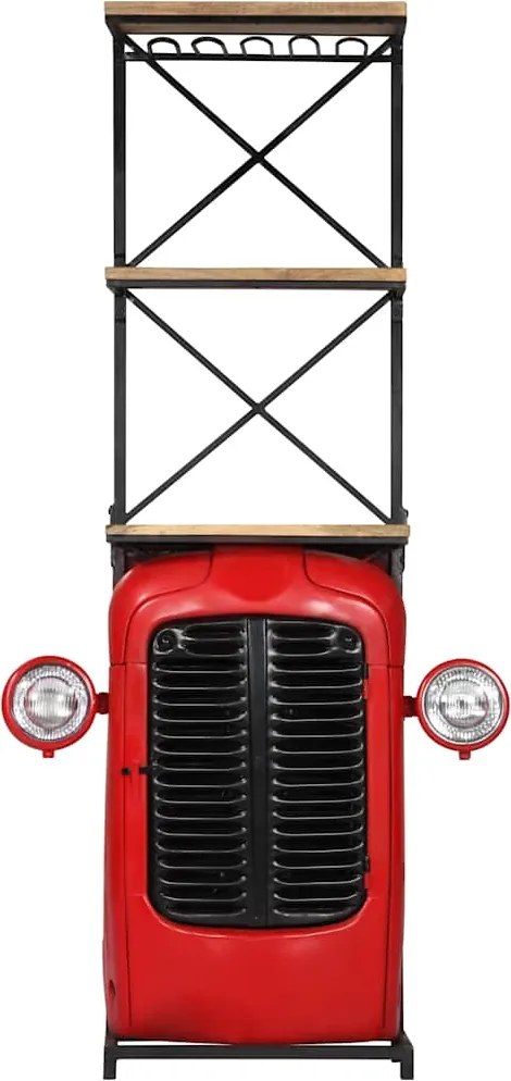 Stojan na víno traktor 49 x 31 x 172 cm masivní mangovník 247871