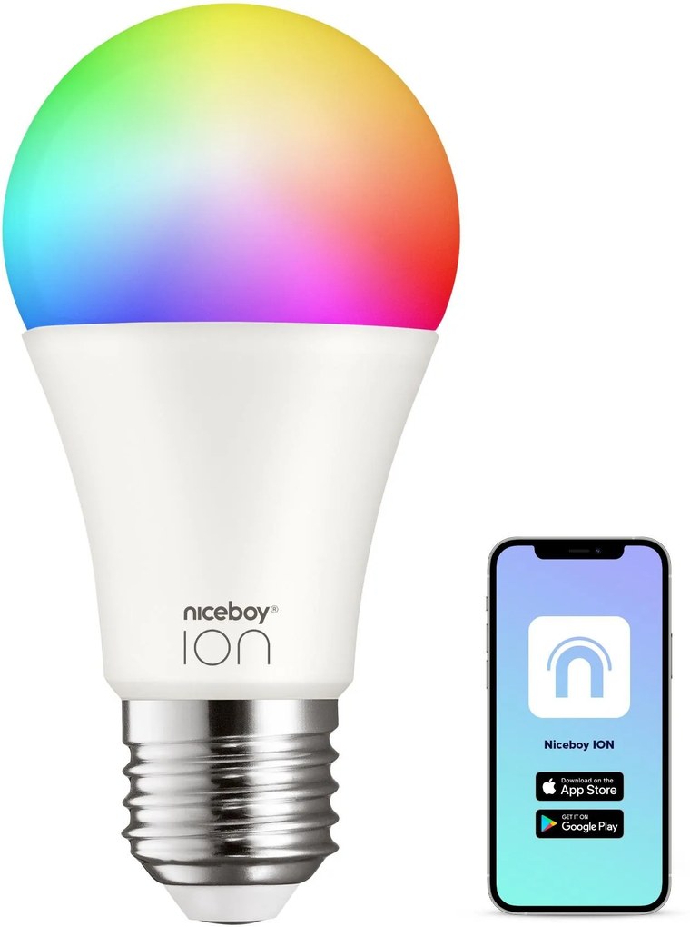 Led žárovka niceboy ion smartbulb rgb e27, 12 w