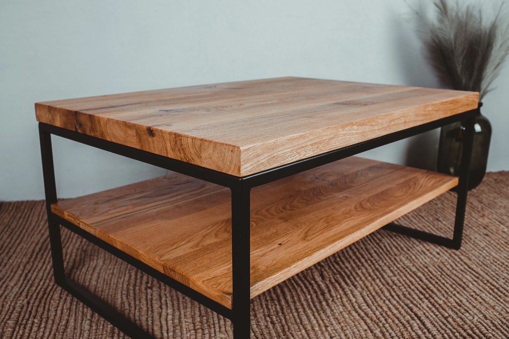Wudboys Konferenční stůl THICK No.2 Barva kovu: Bílá, Dřevo: Buk, Rozměr: 1100X600, moderní skandinávský styl