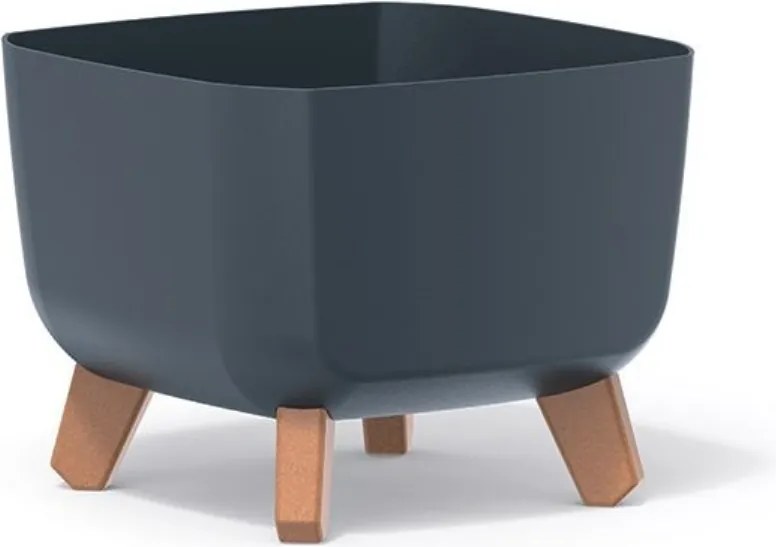 PROSPERPLAST Květináč GRACIA SQUARE 39cm antracit