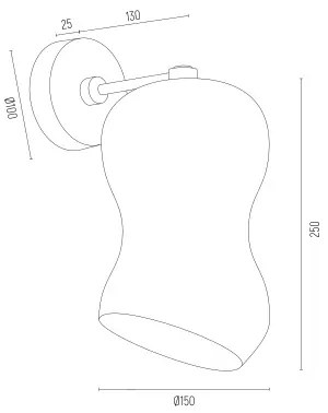 Argon 8046 - Nástěnná lampa SALERNO 1xE27/15W/230V zlatá