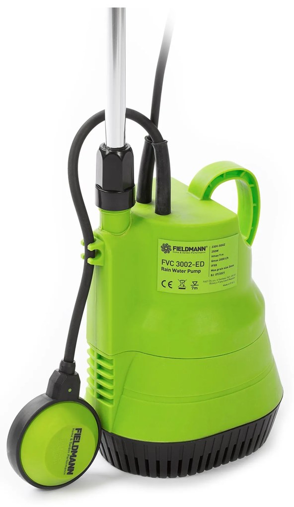Fieldmann FVC 3002-ED Čerpadlo do sudu Příkon 250 W, Maximální výtlak 8 m, Maximální ponor 7 m, Maximální průtok 2000 l/h, .