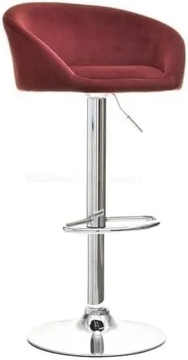 design4life Luxusní barová stolička SETTE bordó-chrom