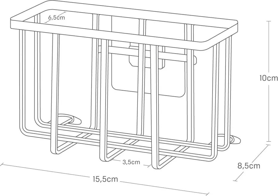 Bílý kovový stojan na mycí prostředky bez vrtání Film Hook – YAMAZAKI