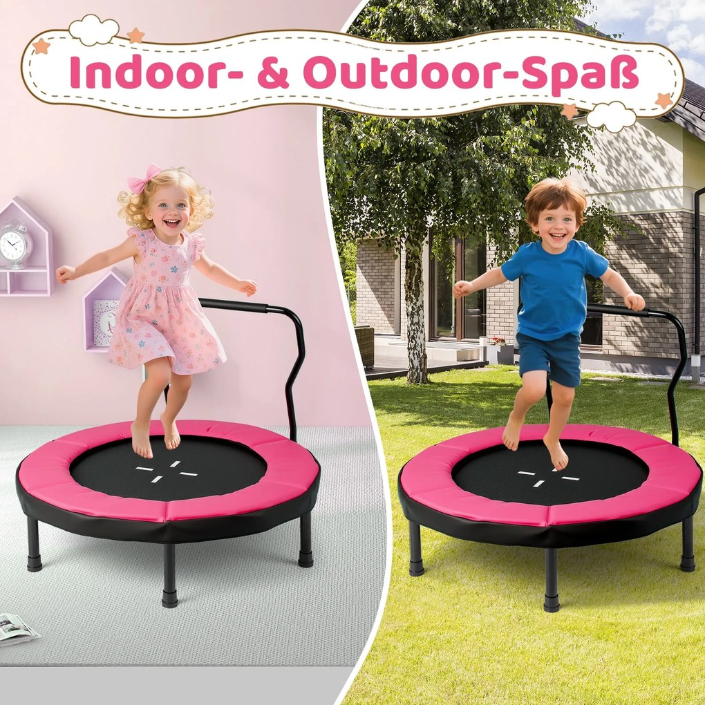 Costway Ø102 cm dětská trampolína fitness trampolína vnitřní s odnímatelnou