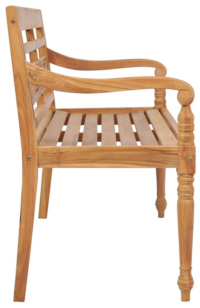 Lavice Spiga s modrou poduškou - 150 cm | masivní teak