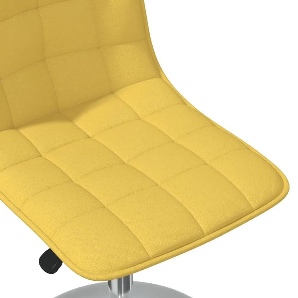 Petromila Otočná jídelní židle hořčicově žlutá textil