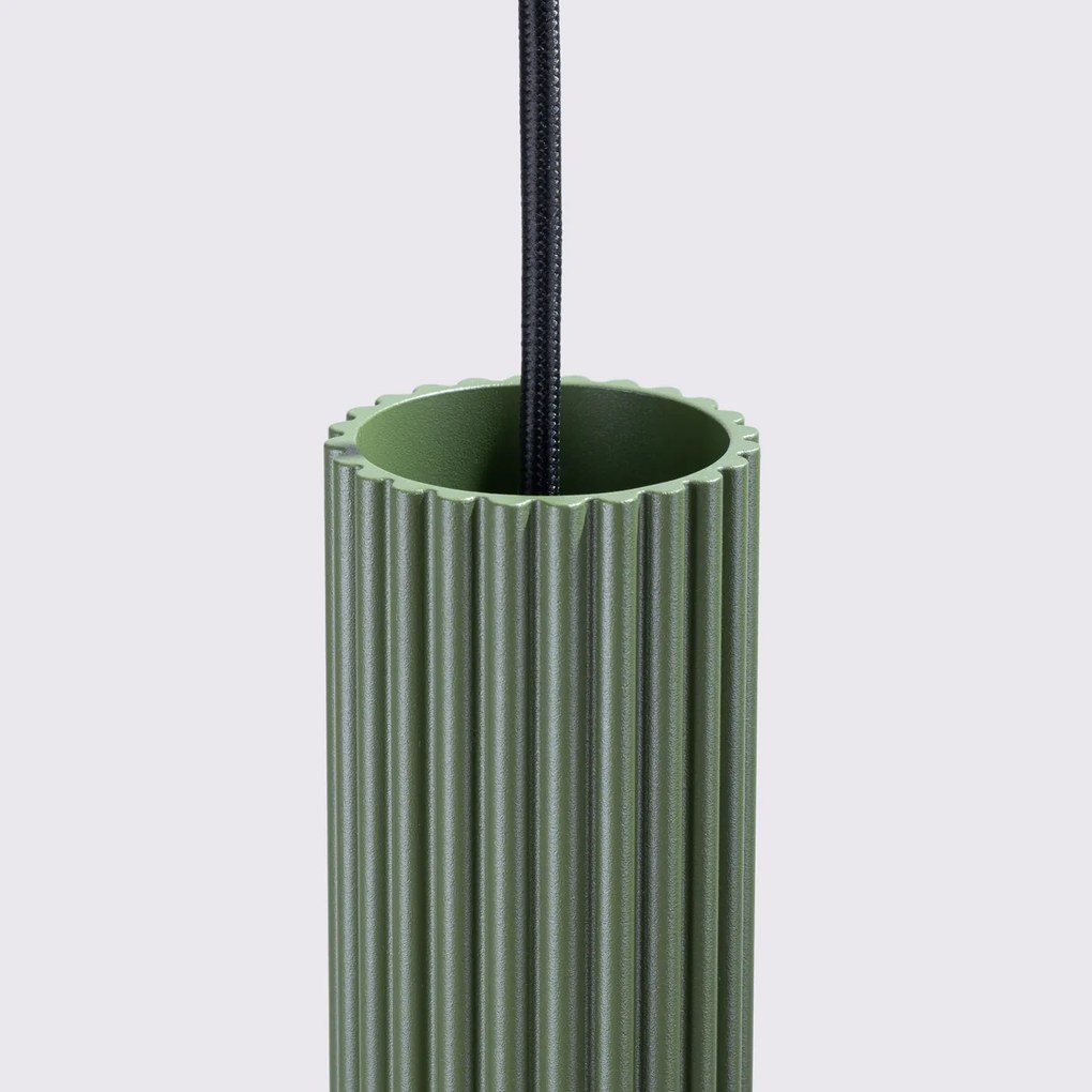Sollux Lighting Závěsné svítidlo KARBON 3P olivově zelené