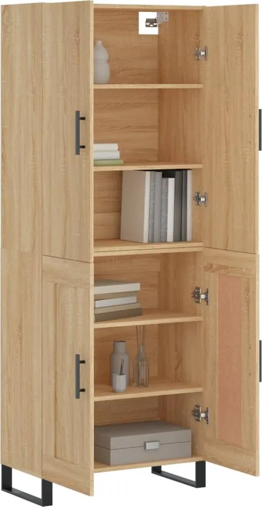 Skříň highboard dub sonoma 69,5 x 34 x 180 cm kompozitní dřevo 3195814