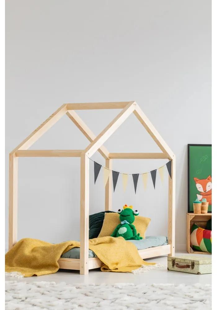 Domečková dětská postel z borovicového dřeva 120x200 cm Mila RM - Adeko