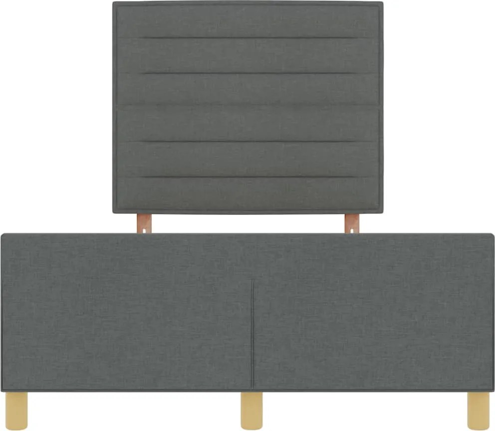 Rám postele s čelo Tmavě šedá 140 x 200 cm textil 3344656