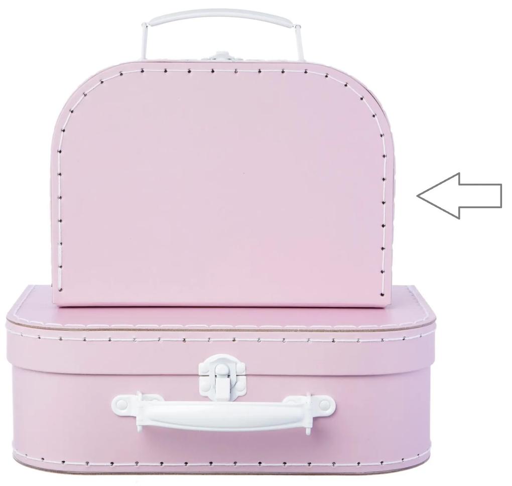 Kartonový kufřík pastelově růžový - menší, La Almara | BIANO