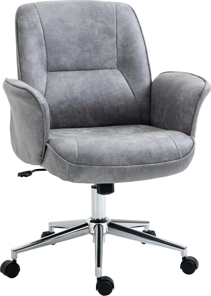 Vinsetto Kancelářská židle s náklonem - Výškově nastavitelná otáčecí židle - Ergonomická pracovní židle - Moderní design - Podporuje do 120 kg - Mikro