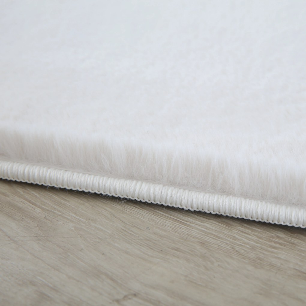 Ayyildiz, Kusový koberec Pouffy 5100 Cream, 200x290, bílá, obývací pokoj