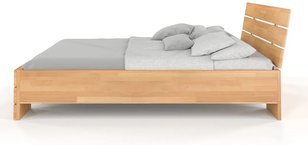 Prodloužená postel Sandemo - buk   , Buk přírodní, 160x220 cm