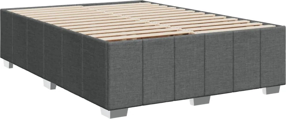 Postel bez matrace tmavě šedá 140 x 200 cm textil 3284840