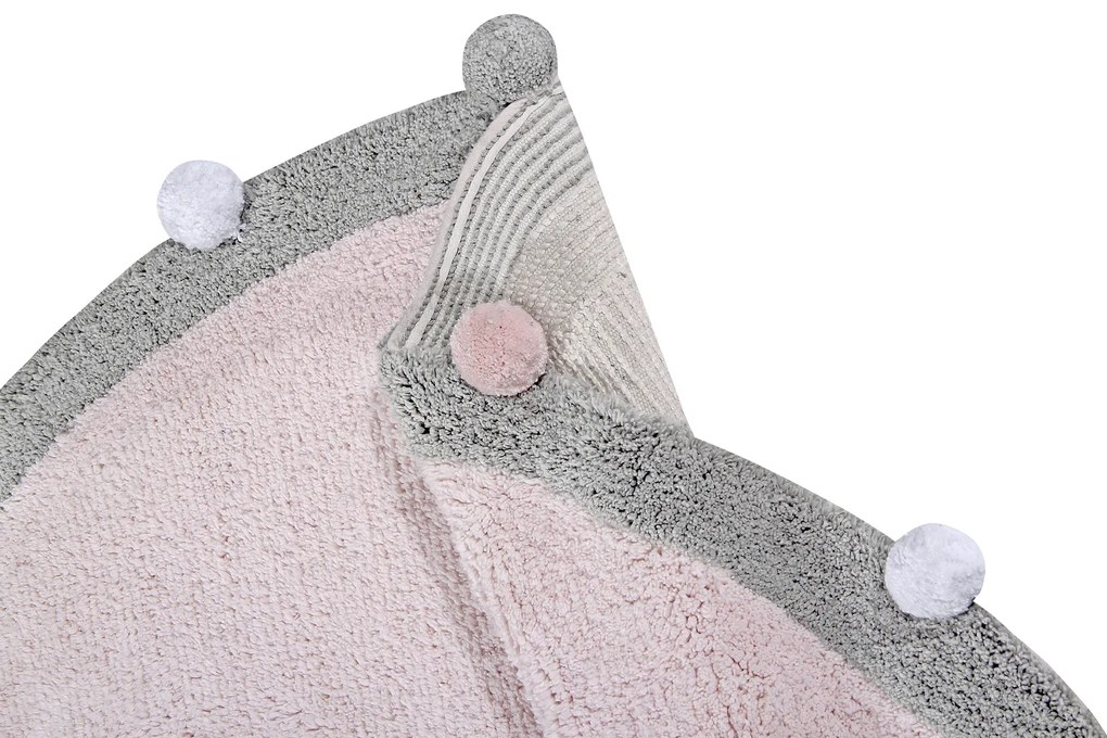 Lorena Canals, Pro zvířata: Pratelný koberec Bubbly Soft Pink kruh, 120x120 (průměr) kruh, růžová, ložnice