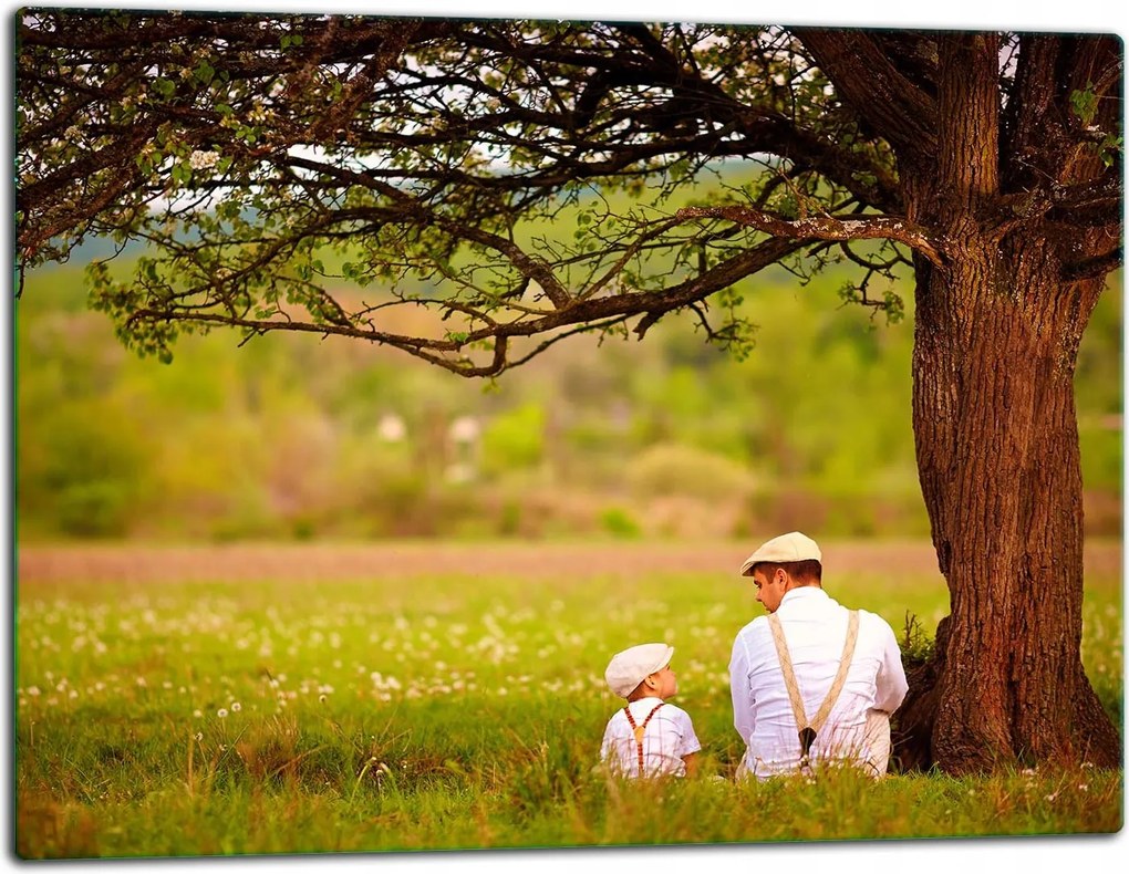 Skleněná Deska Na Krájení 52x40 Krajina Tvrzené Sklo 7v1