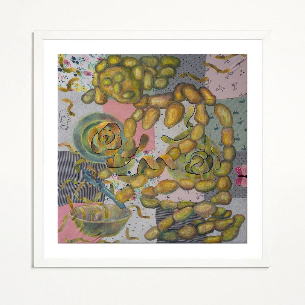 Daniela Krajčová | Obal na vajíčka Rám: Bez rámu, Velikost: 40 x 40 cm