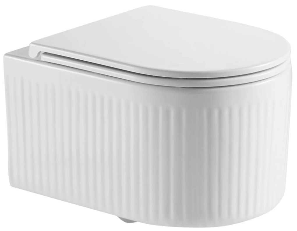 Invena Glamour, závěsná WC mísa se Swirlflush 495x365x363 mm + toaletní sedátko s pomalým zavíráním, bílá, INV-CE-92-001-L