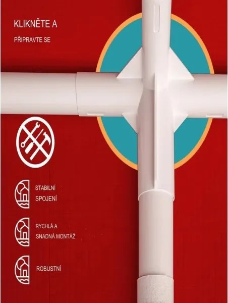 Zahradní párty stan 3x6 m - červený