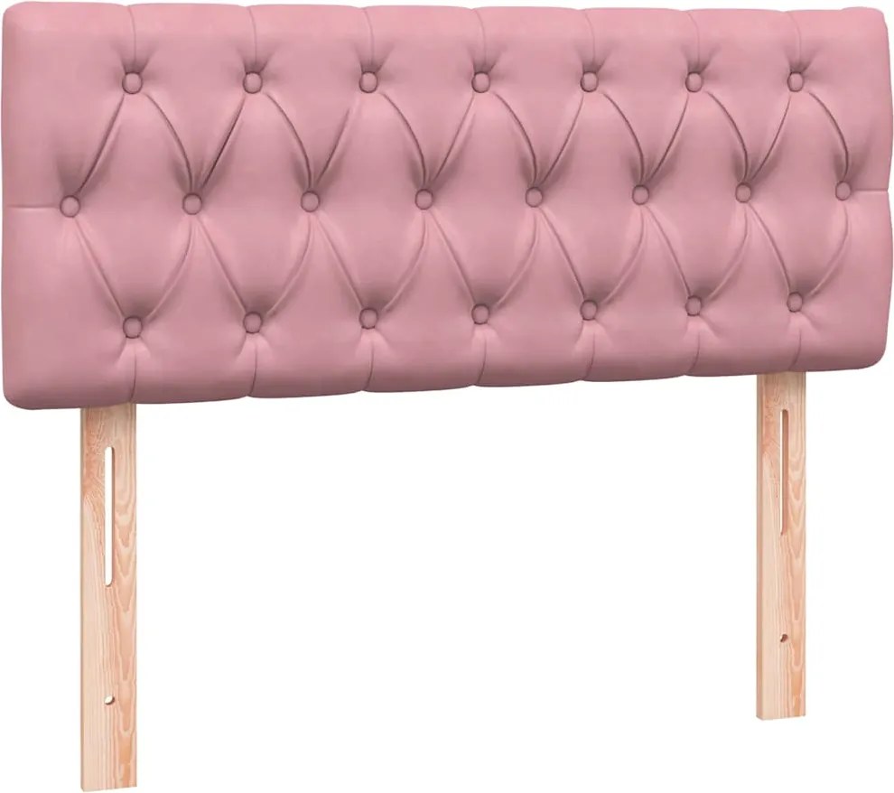 Box spring postel s matrací růžová 120x220 cm samet 3316544