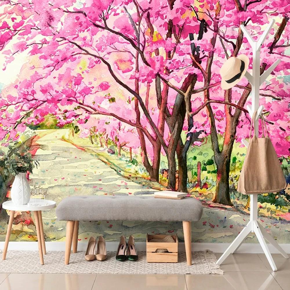 Samolepící tapeta himálajské třešně - 450x300 cm