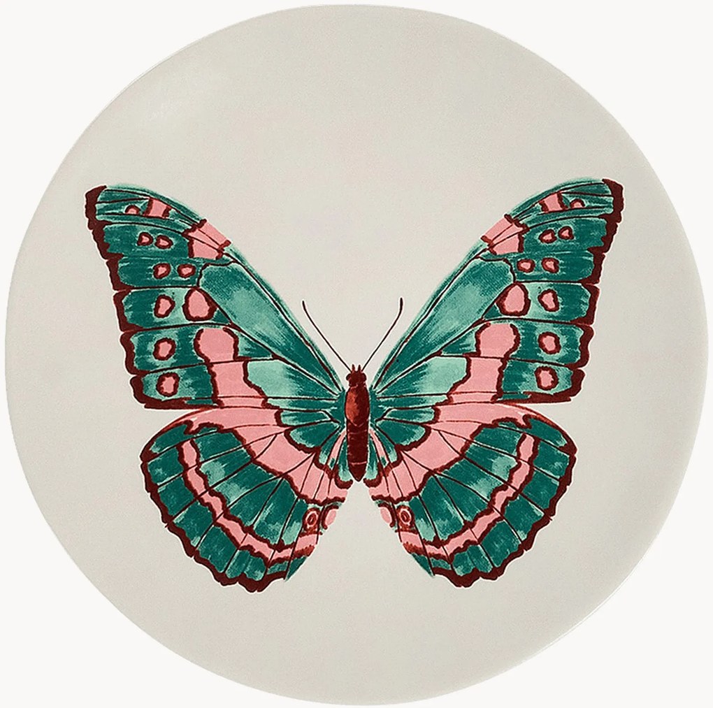 Ručně vyrobený dezertní talíř Butterfly Manor