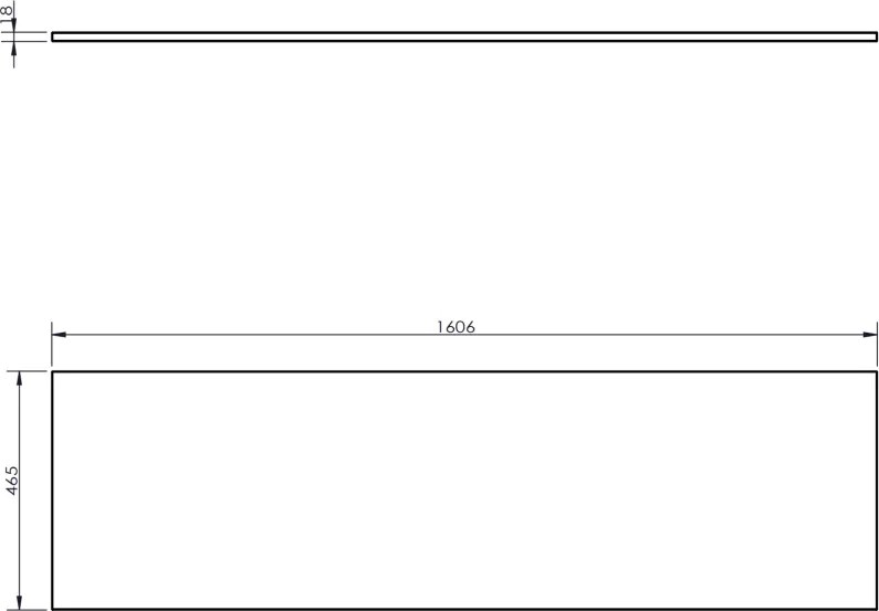 Mexen Rivel, koupelnová skříňka 160 cm s pracovní deskou, 2 zásuvky, drážkovaná, bílá matná, 91A20-16047-2-BFFC01