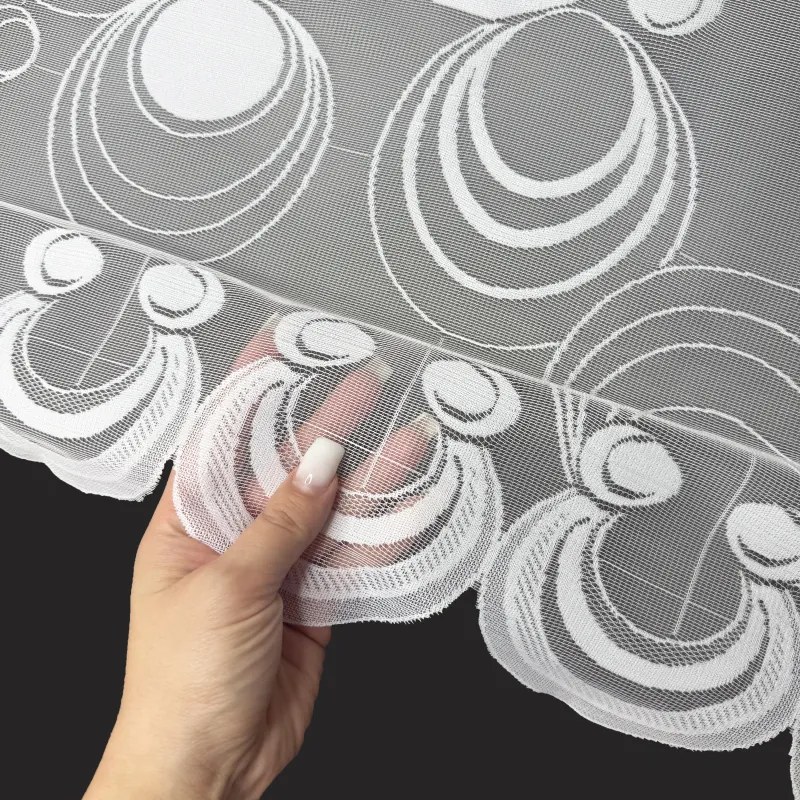 Vitrážová žakárová záclona 7463 - výška 90 cm , metráž