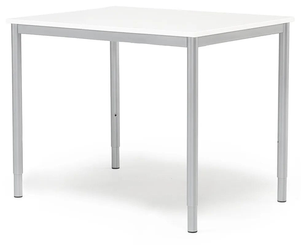 AJ Produkty Psací stůl Adeptus, 800x600 mm, bílá, stříbrná