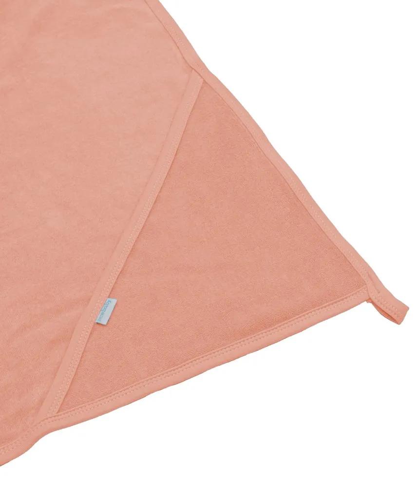 Dětská luxusní froté osuška s kapucí New Baby Comfortably 100x100 cm pink