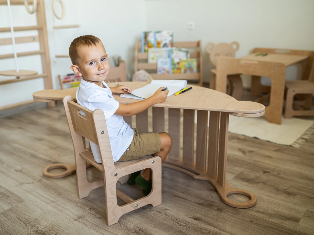 Woodisio Houpačka s deskami LULU Barva: Barevný - hnědý