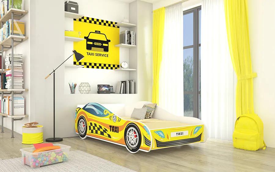 Dětská postel ve tvaru auta Taxi 160x80 cm