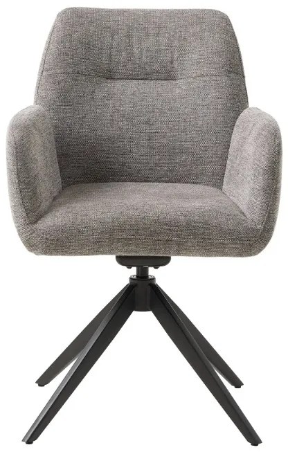 Designová otočná židle Talaith šedá