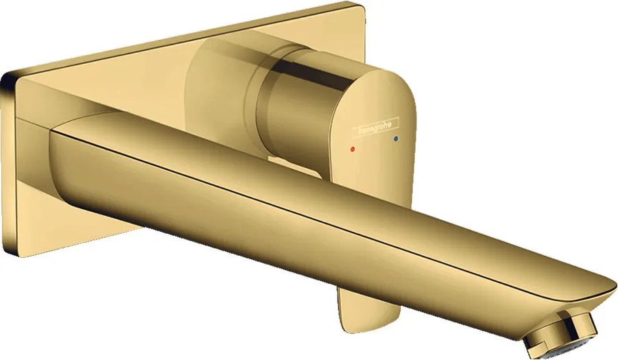 Hansgrohe Talis E, páková umyvadlová baterie pod omítku, s výtokem 22,5 cm, zlatá lesklá, 71734990