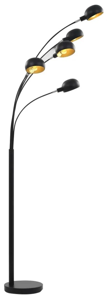 vidaXL Marketos Stojací lampa 200 cm 5 x E14 černo-zlatá