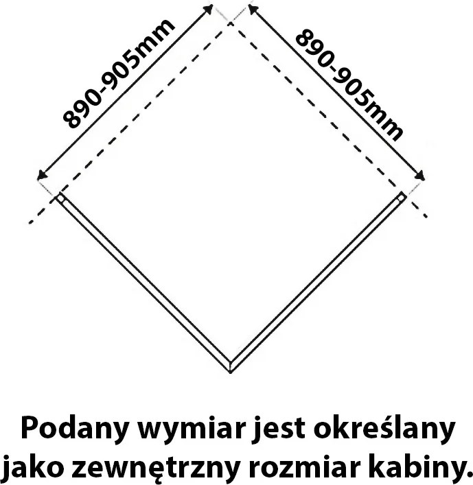 BPS-koupelny Čtvercový sprchový kout HYD-SK08C 90x90 kartáčovaná ocel/transparent - bez vaničky