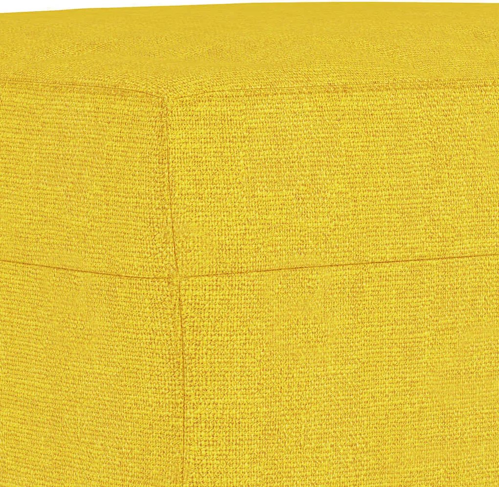 3dílná sedací souprava s polštáři světle žlutá textil 3201831